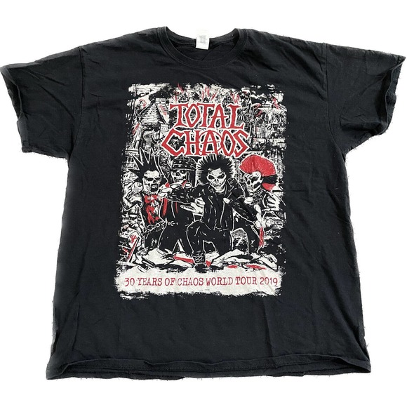 Gildan | Shirts | Total Chaos Punk 3 Years Of Chaos 209 World Tour Xl ...